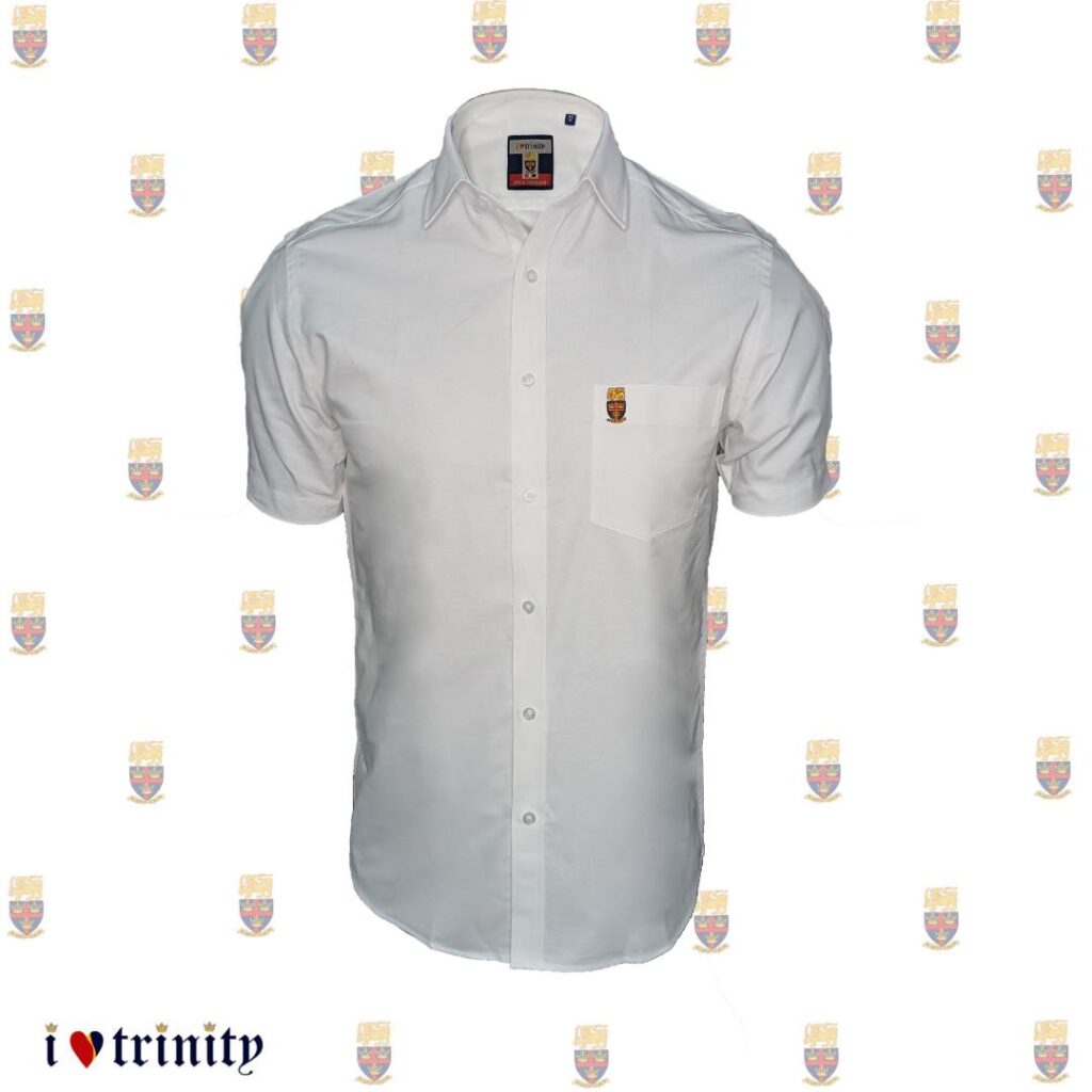 Short Sleeve Shirt – White with Trinity College Logo ‣ I Love Trinity ...