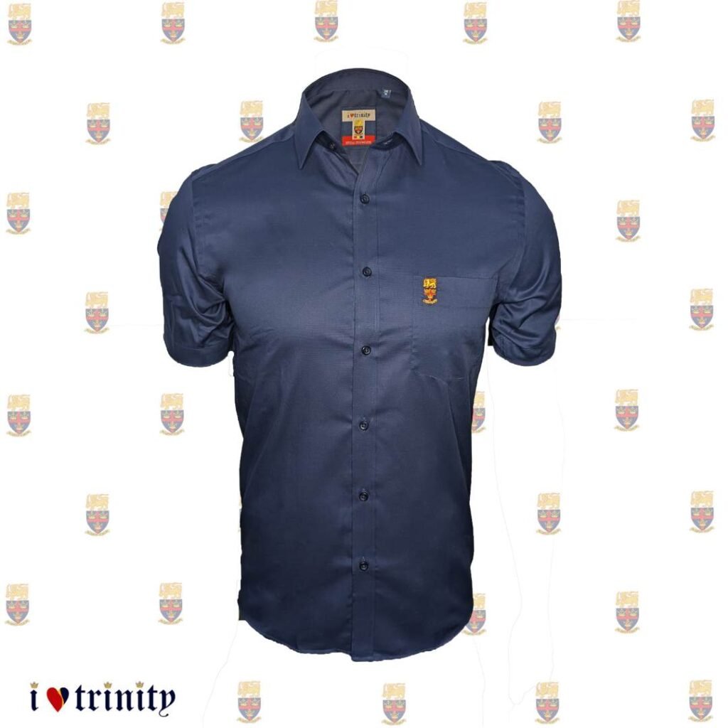 Short Sleeve Shirt – Dark Blue with Trinity College Logo ‣ I Love ...